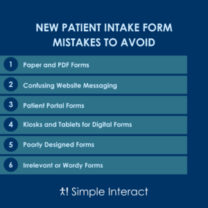 6 Common Mistakes in New Patient Intake Forms | Simple Interact