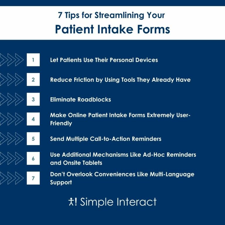 7 Tips for Streamlining Your Patient Intake Forms | Simple Interact