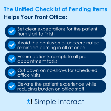 Unified Checklist: Streamline Patient Pre-Visit Tasks